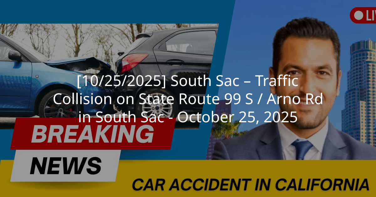 Traffic Collision on State Route 99 S / Arno Rd in South Sac - October ...